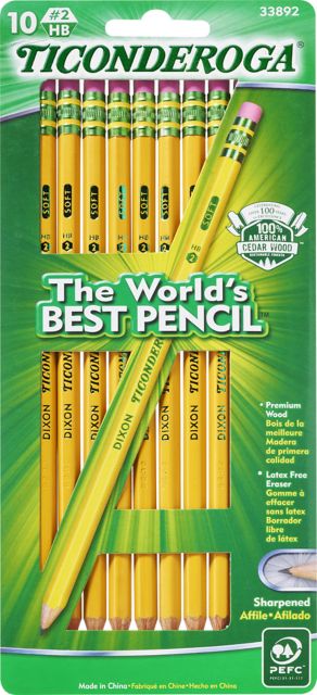 PNCL 10 CT TICONDEROGA PRESHRP | Dixon | Patrick & Henry Community College